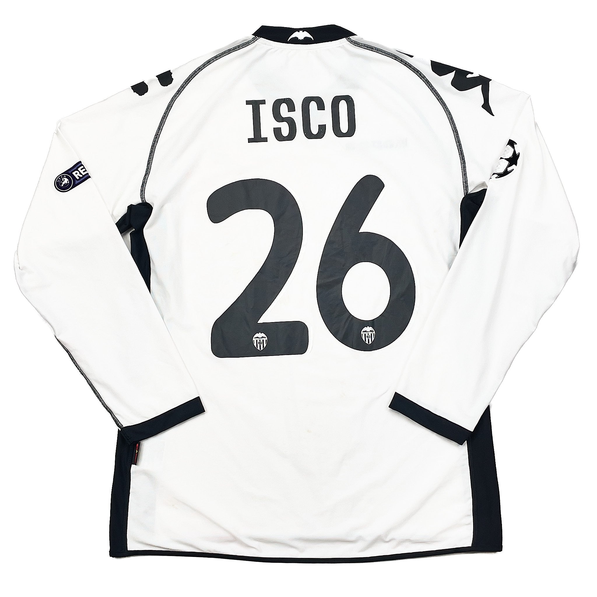 2010/11 VALENCIA ISCO #26 *MATCH WORN VS MANCHESTER UNITED* L/S HOME ...