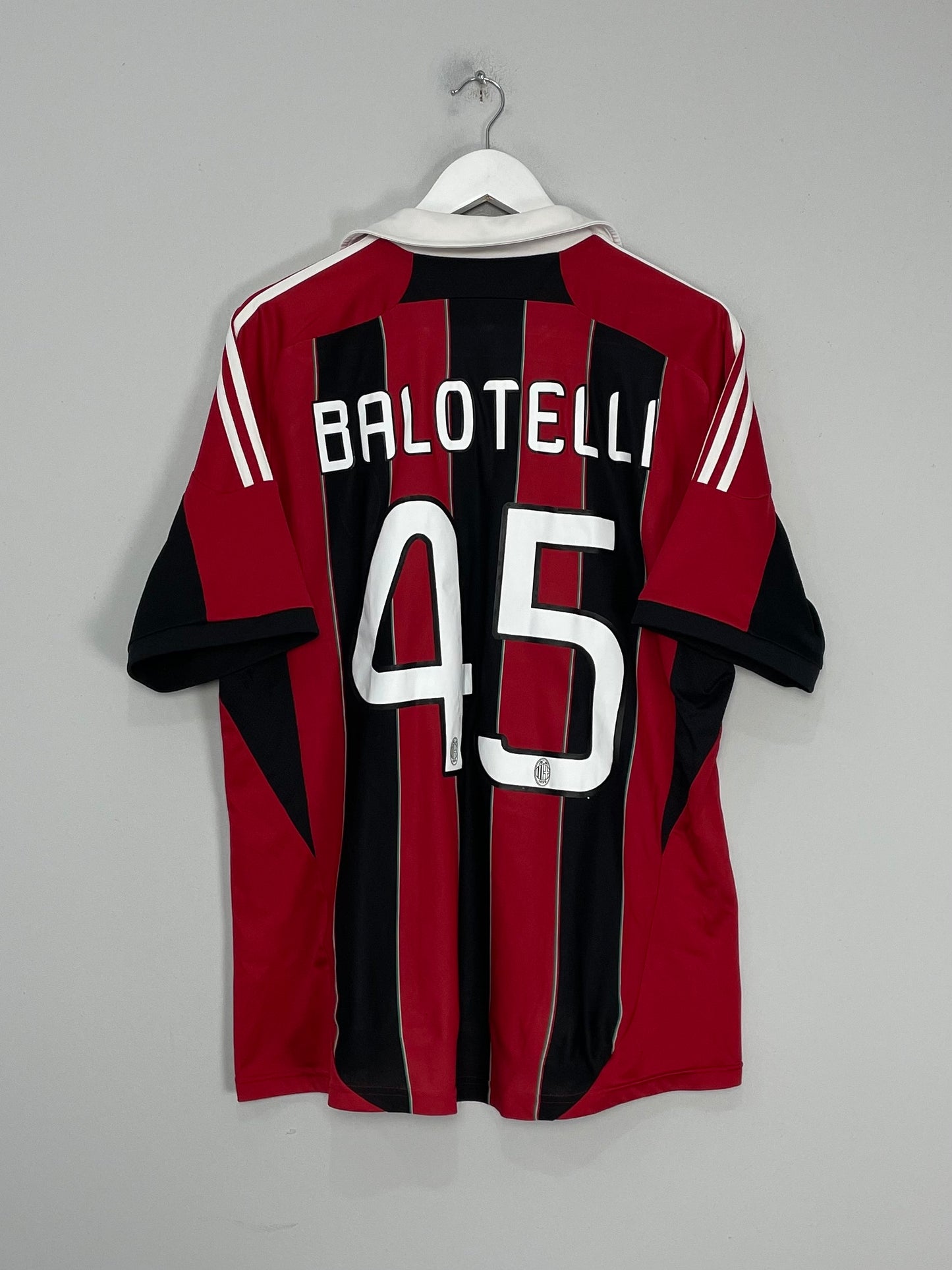 CULT KITS - 2012/13 AC MILAN BALOTELLI #45 HOME SHIRT (L) ADIDAS – Cult ...