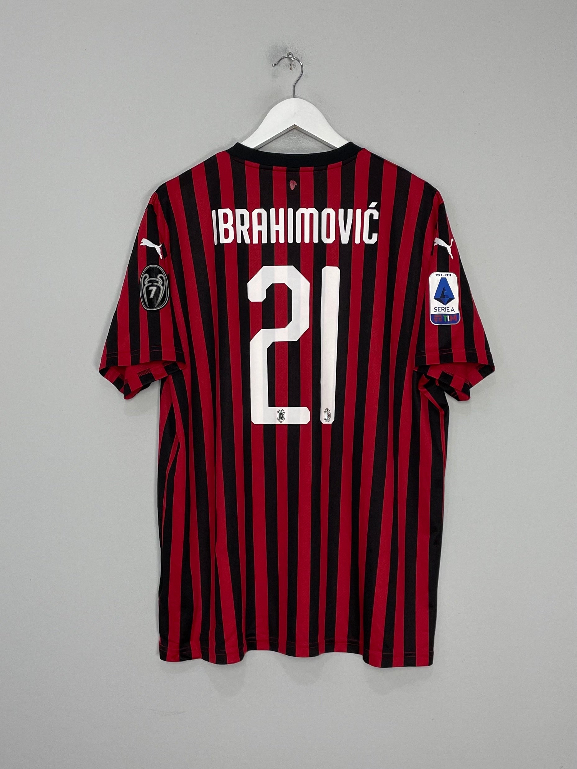 CULT KITS - 2019/20 AC MILAN IBRAHIMOVIC #21 HOME SHIRT (XL) PUMA ...