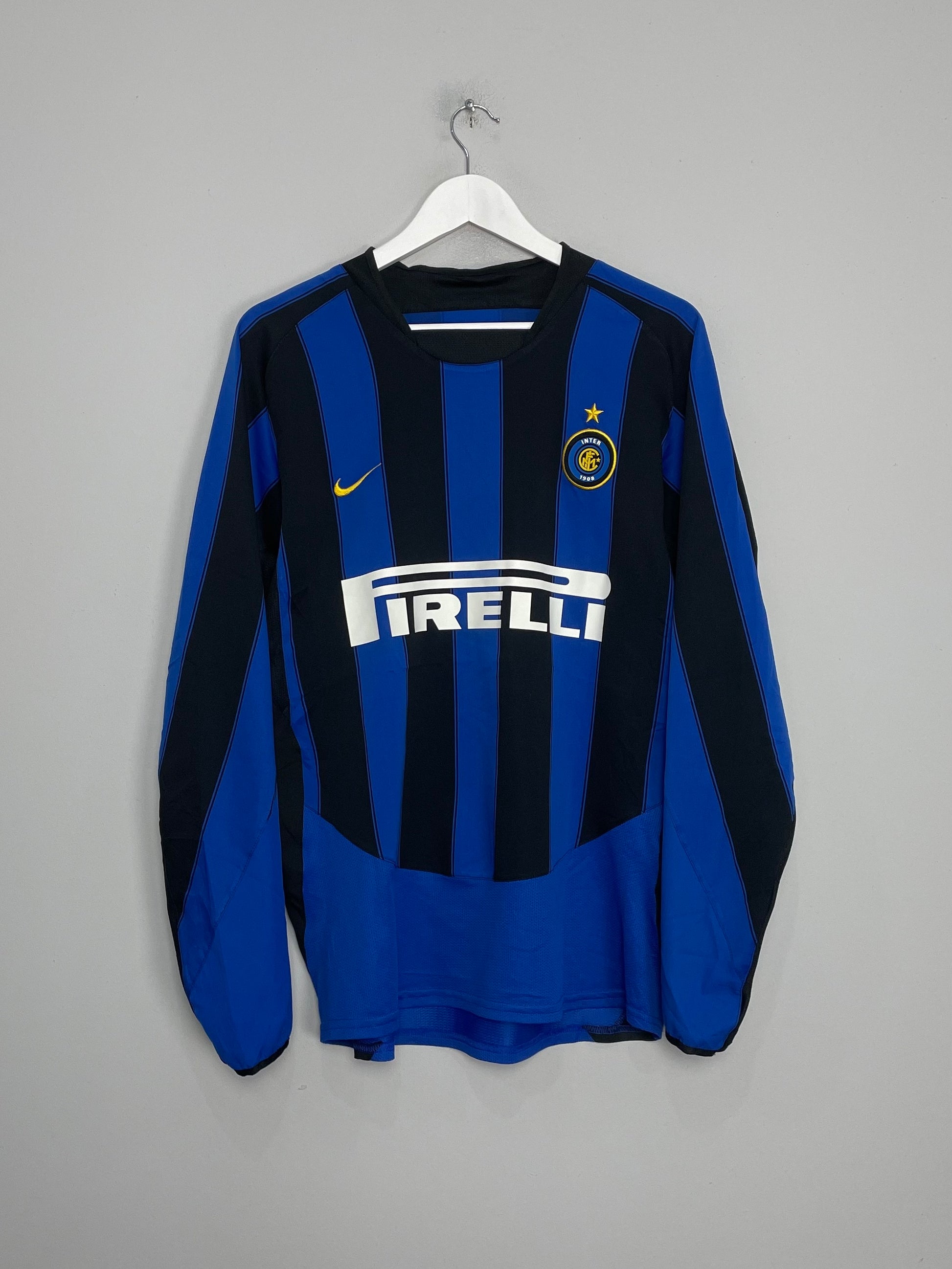 CULT KITS | 2003/04 INTER MILAN ADRIANO #10 L/S HOME SHIRT (M) NIKE ...