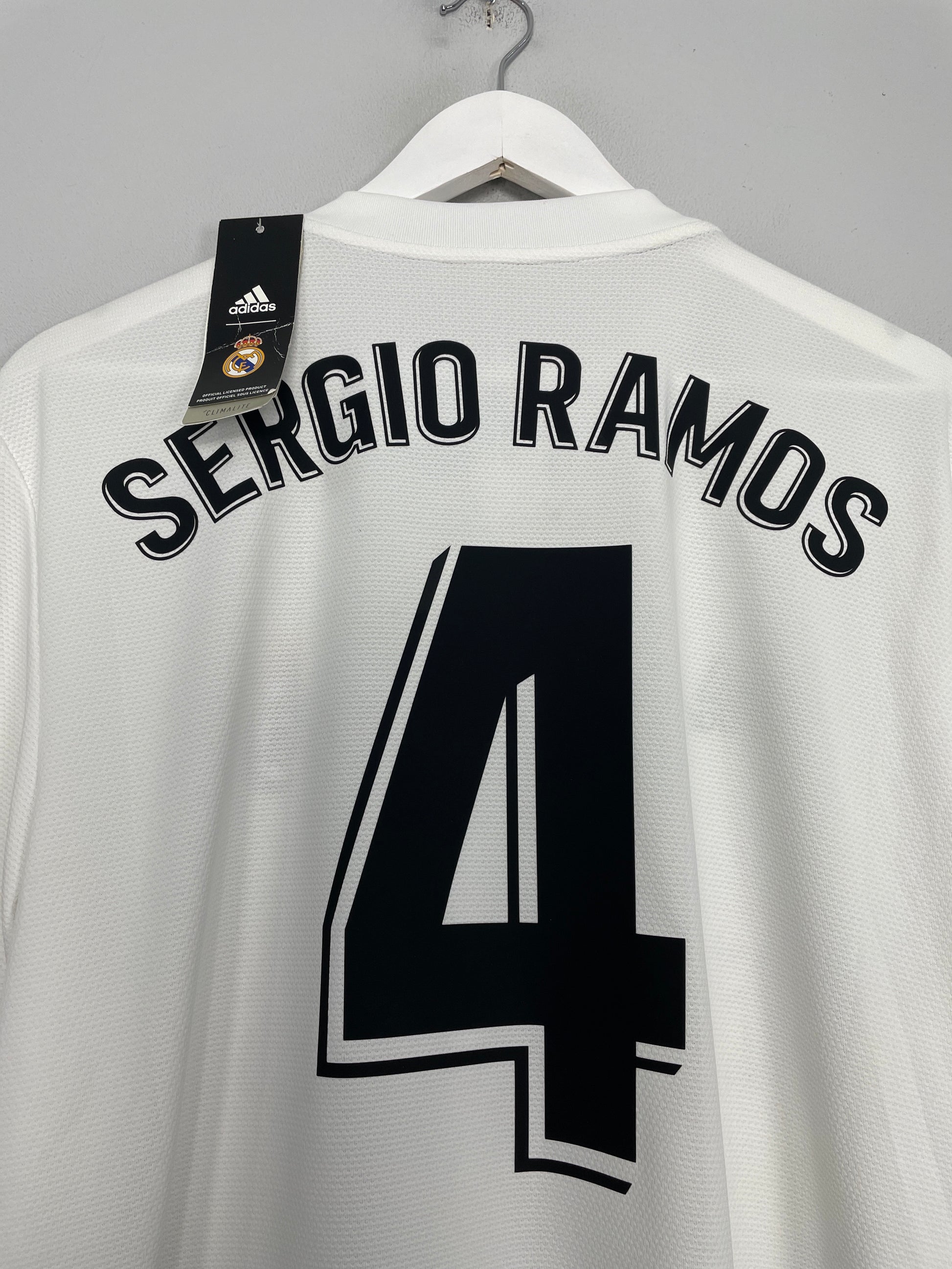 CULT KITS - 2018/19 REAL MADRID SERGIO RAMOS #4 *BNWT* HOME SHIRT (XL ...