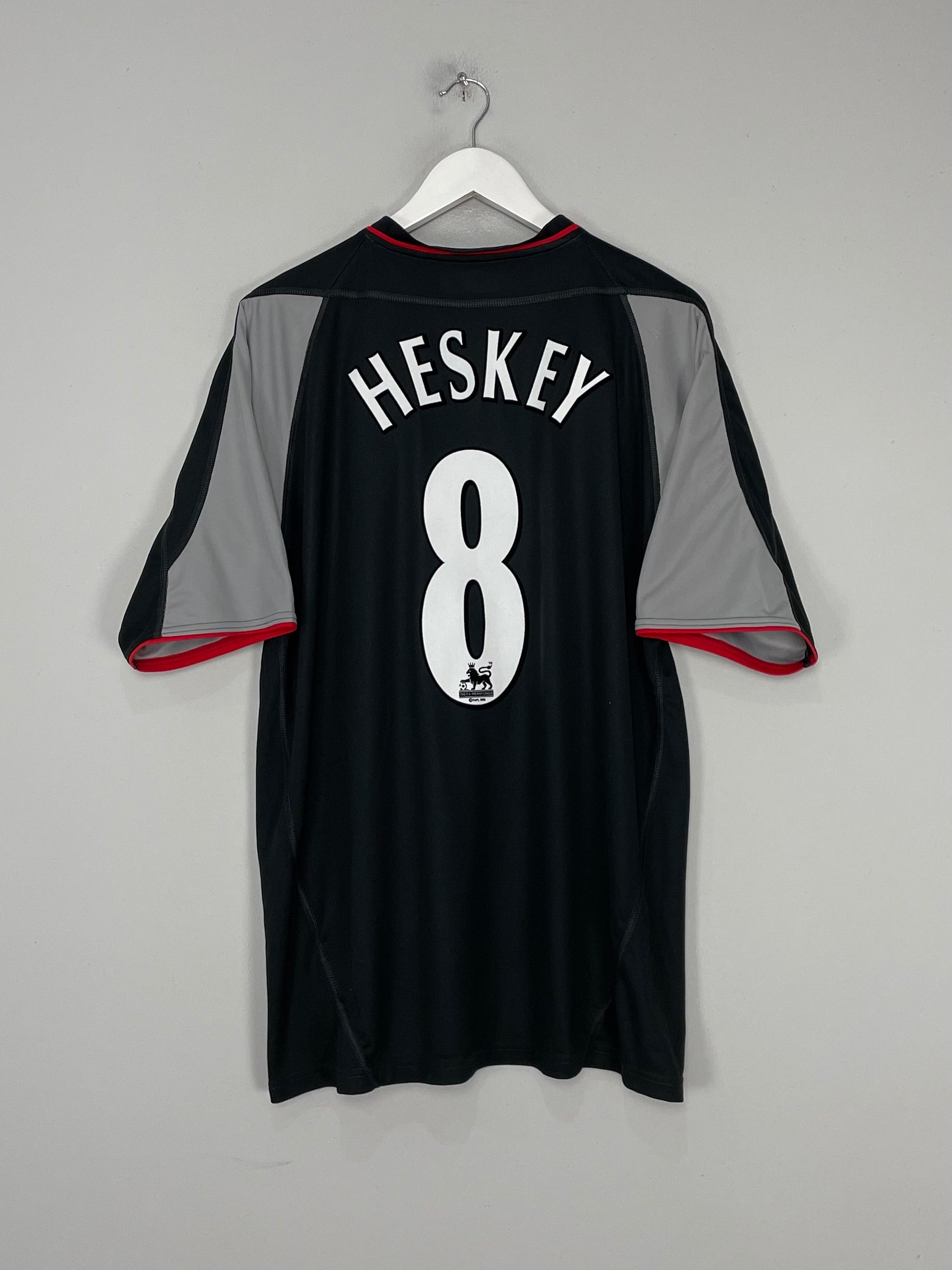 CULT KITS - 2002/04 LIVERPOOL HESKEY #8 AWAY SHIRT (XL) REEBOK – Cult Kits