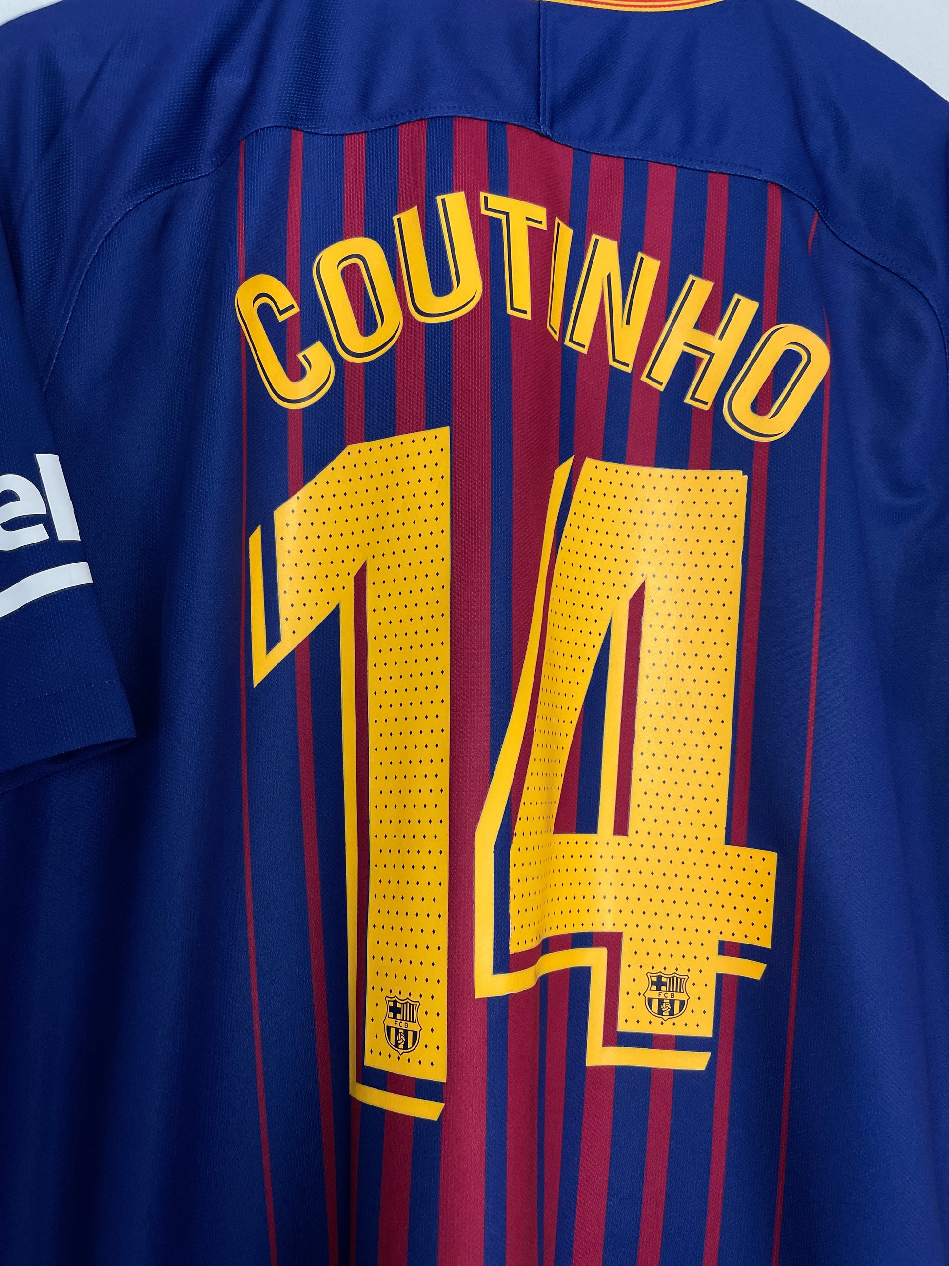 CULT KITS - 2017/18 BARCELONA COUTINHO #14 HOME SHIRT (XL) NIKE – Cult Kits