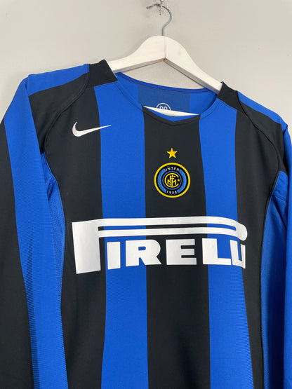 CULT KITS - 2004/05 INTER MILAN ADRIANO #10 L/S HOME SHIRT (M) NIKE ...