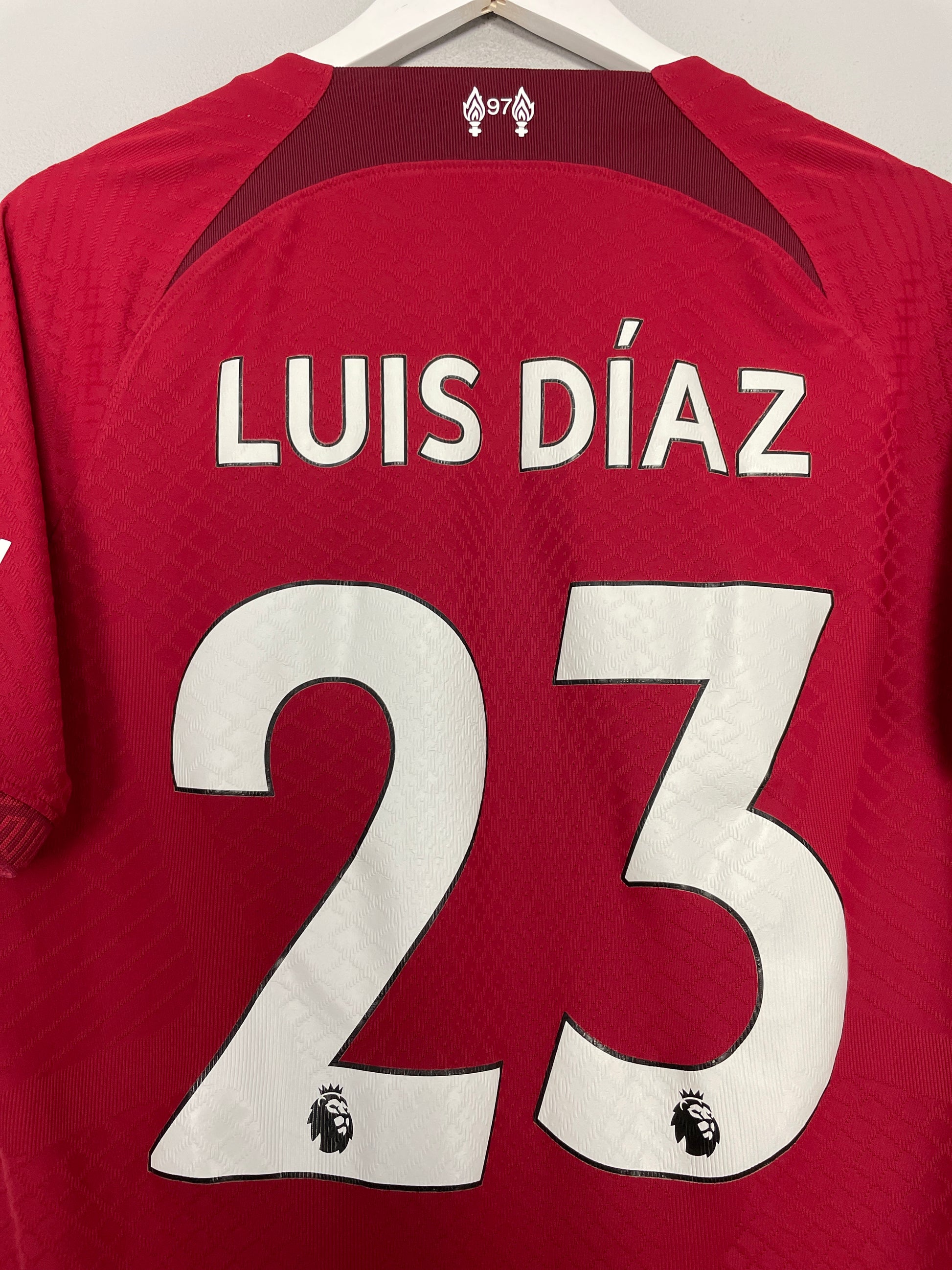 CULT KITS - 2022/23 LIVERPOOL LUIS DIAZ *MATCHWORN* HOME SHIRT (L) NIKE ...