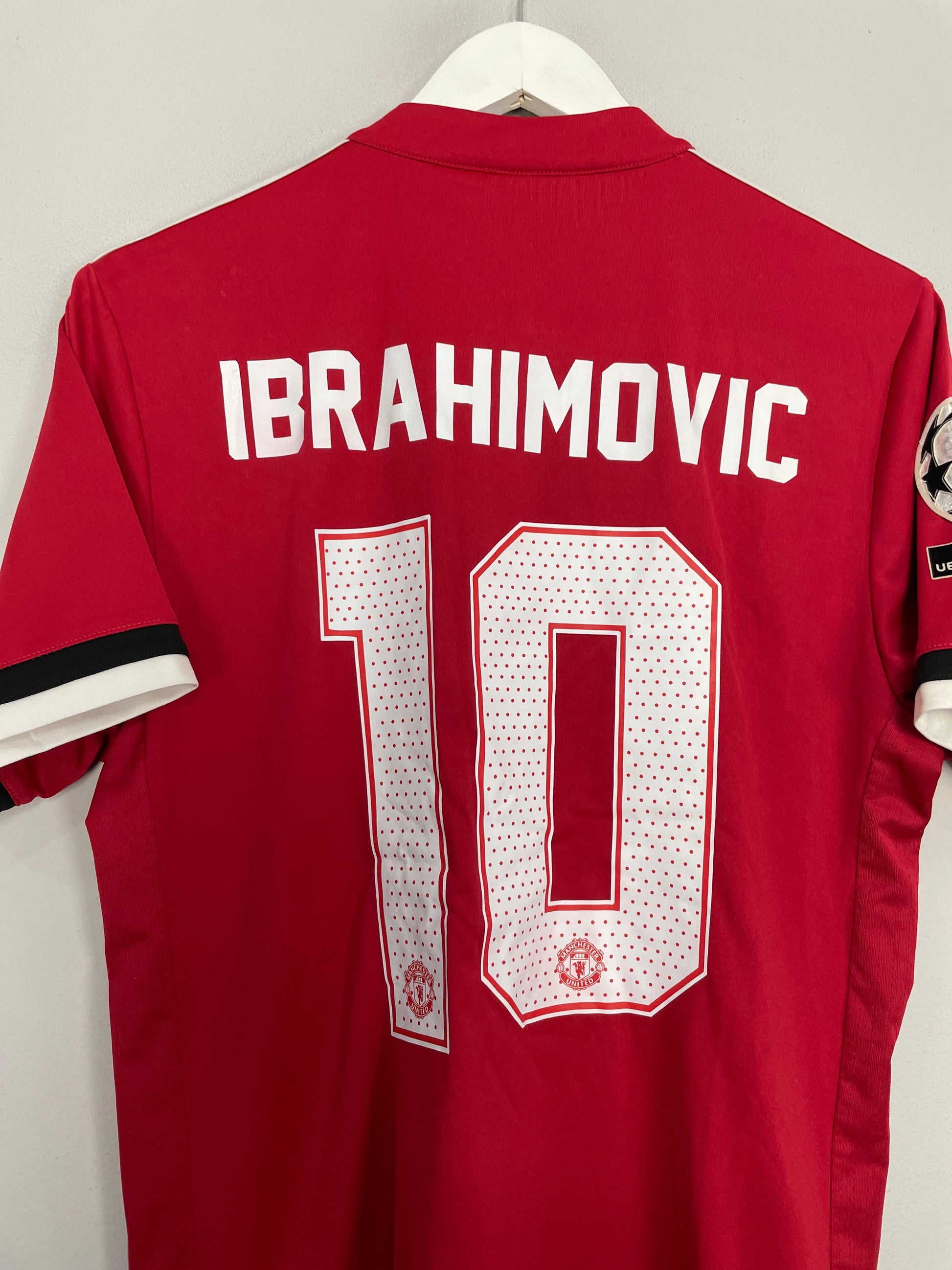CULT KITS - 2017/18 MANCHESTER UNITED IBRAHIMOVIC #10 C/L HOME SHIRT (M ...