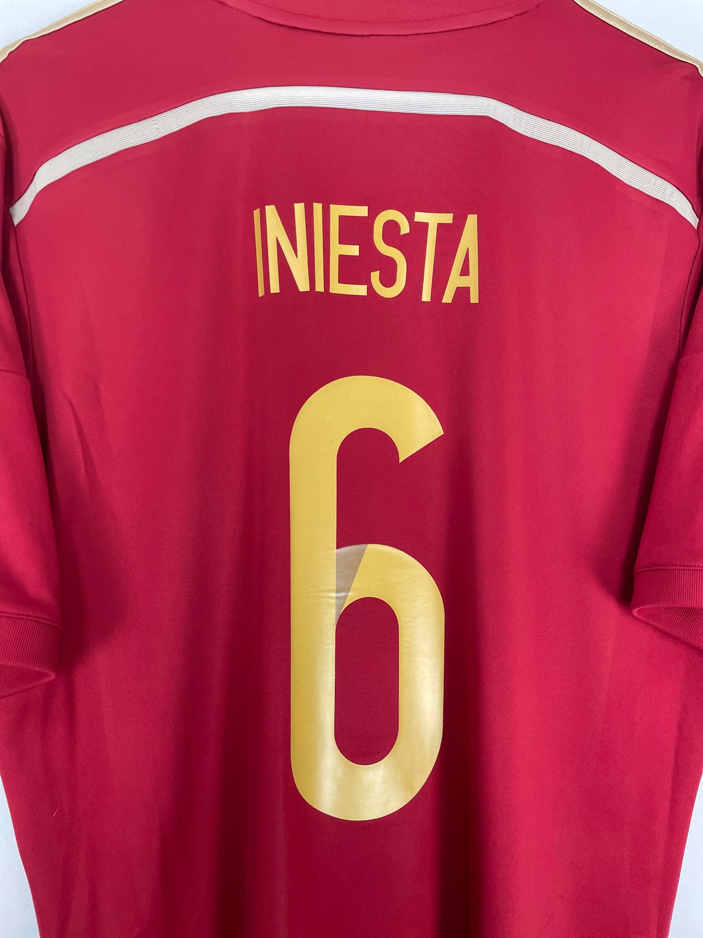 CULT KITS - 2013/15 SPAIN A.INIESTA #6 HOME SHIRT (L) ADIDAS – Cult Kits