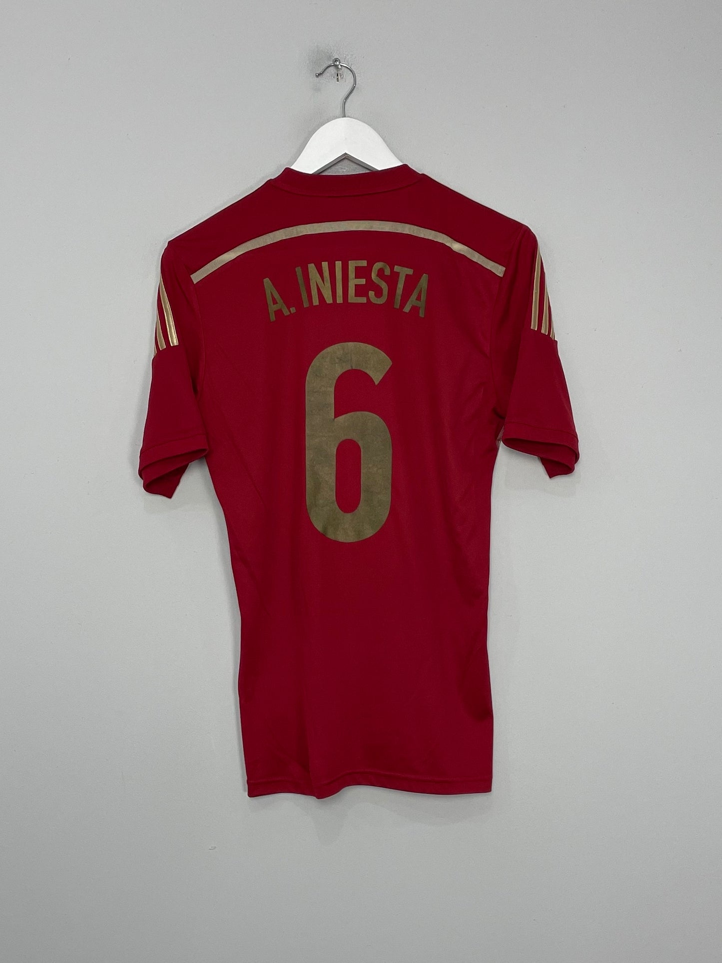 CULT KITS - 2013/15 SPAIN A.INIESTA #6 HOME SHIRT (S) ADIDAS – Cult Kits