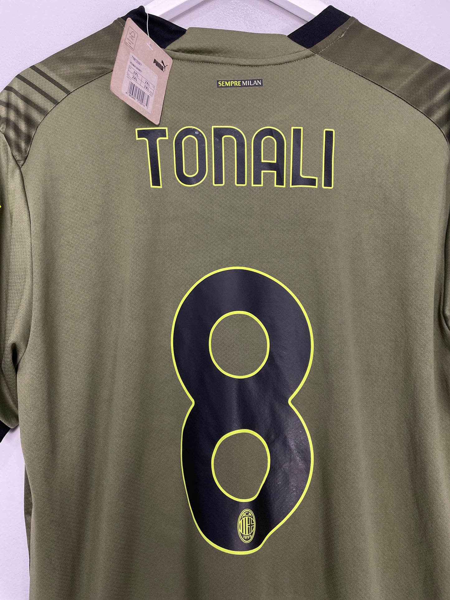 CULT KITS - 2022/23 AC MILAN TONALI #8 *BNWT* C/L THIRD SHIRT (XXL ...