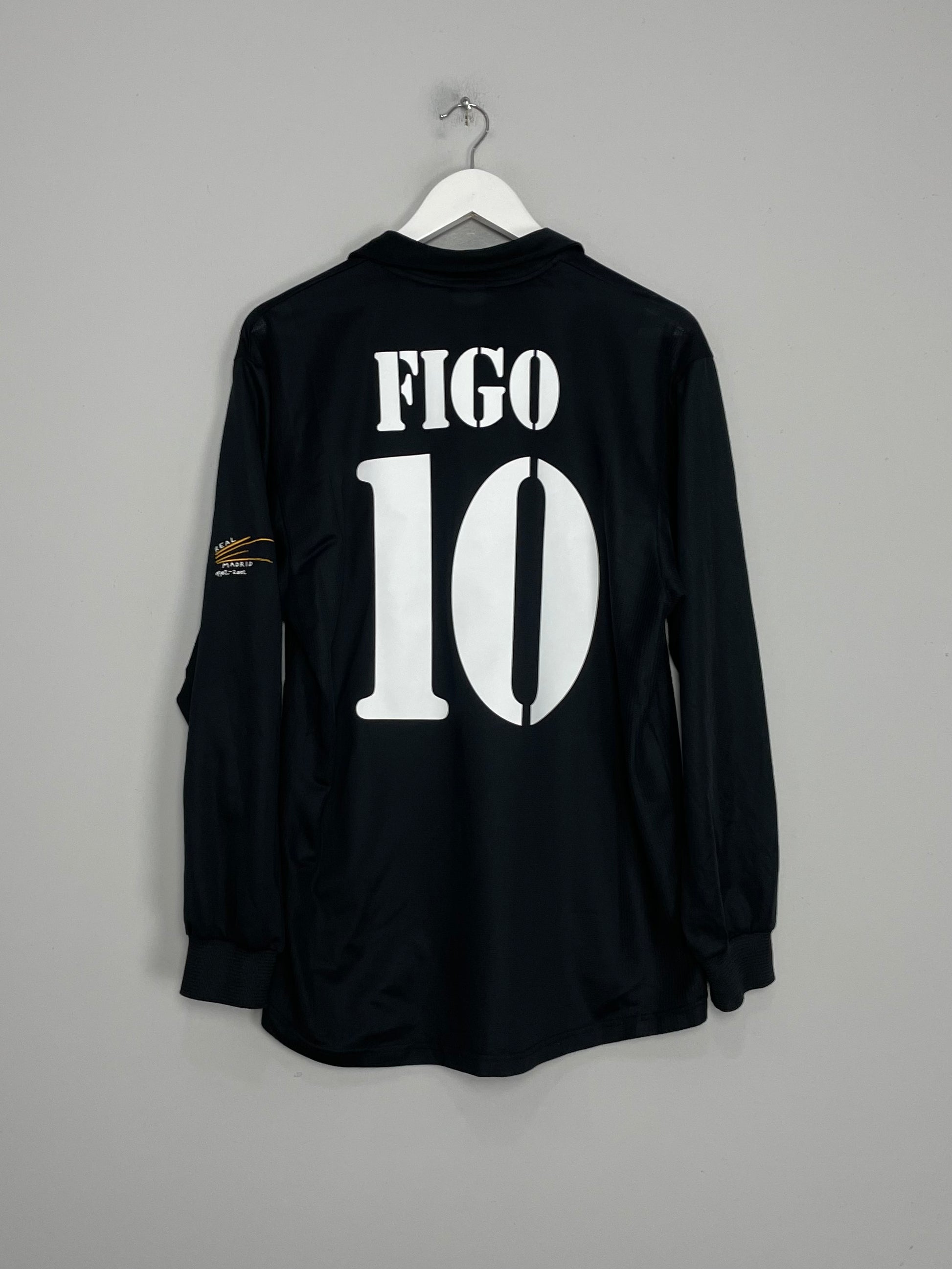 CULT KITS - 2001/02 REAL MADRID FIGO #10 L/S CENTENARY AWAY SHIRT (L ...