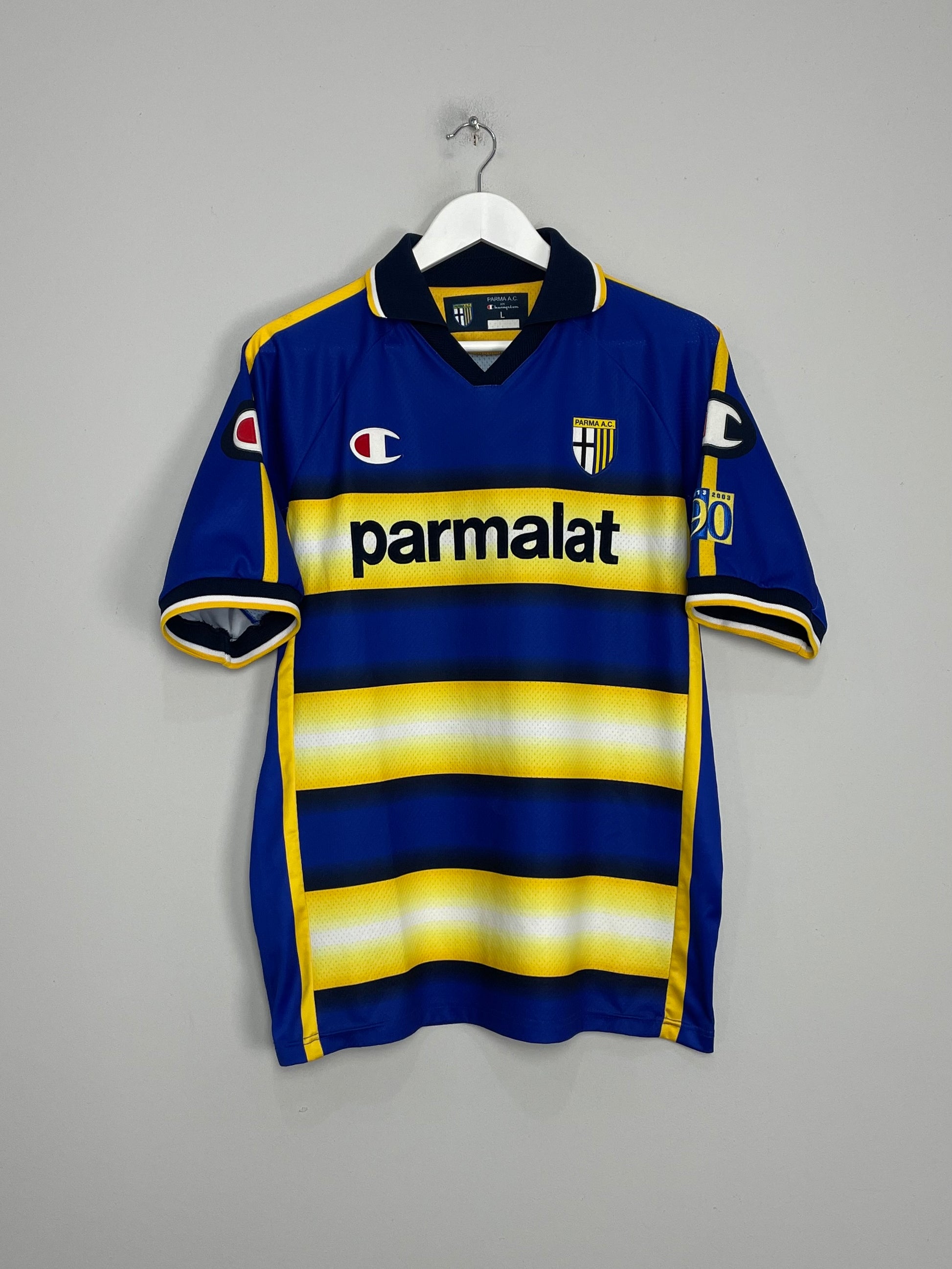 CULT KITS - 2003/04 PARMA 90 YEARS HOME SHIRT (L) CHAMPION – Cult Kits