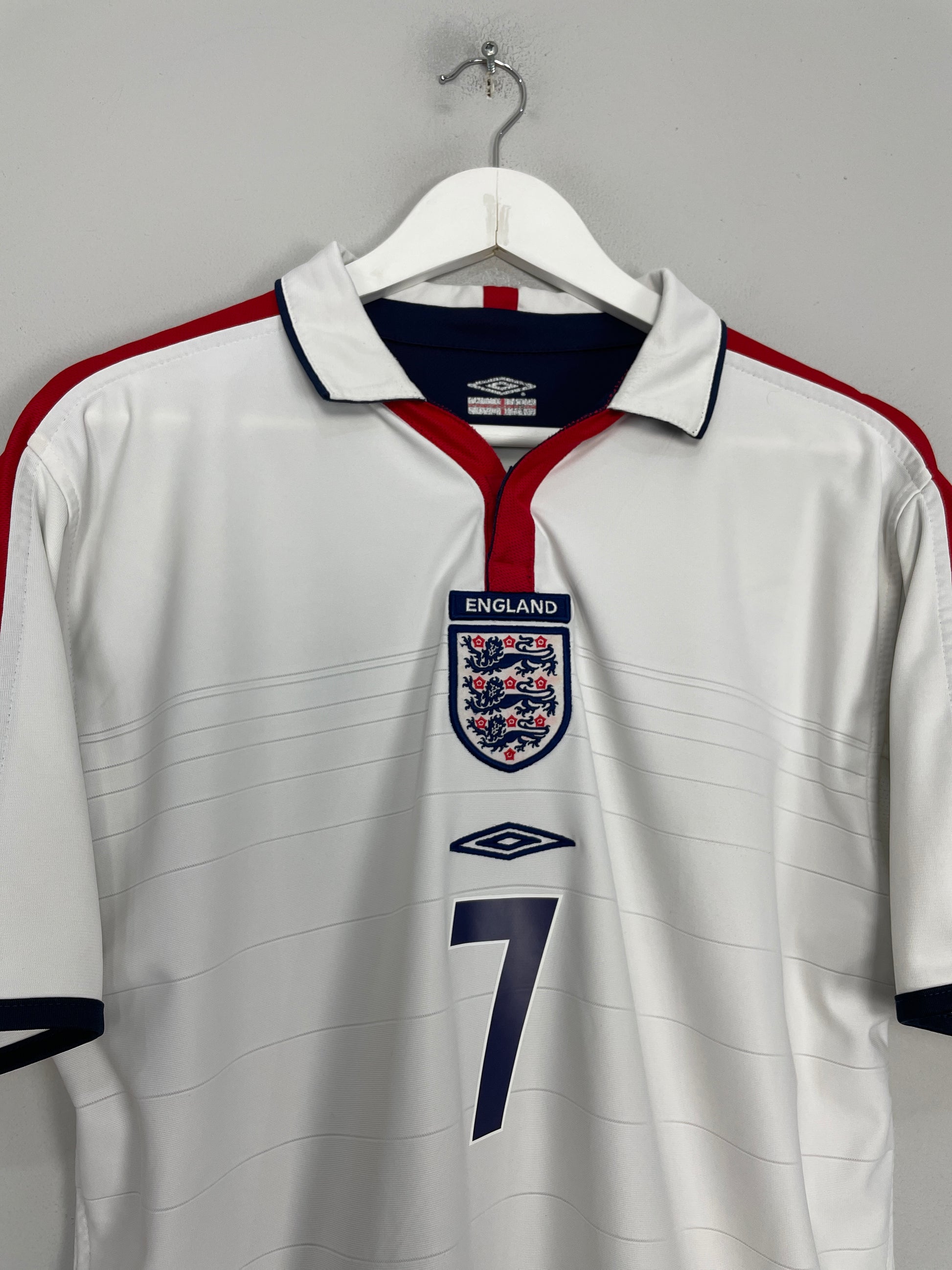 CULT KITS - 2003/05 ENGLAND BECKHAM #7 HOME SHIRT (M) UMBRO – Cult Kits