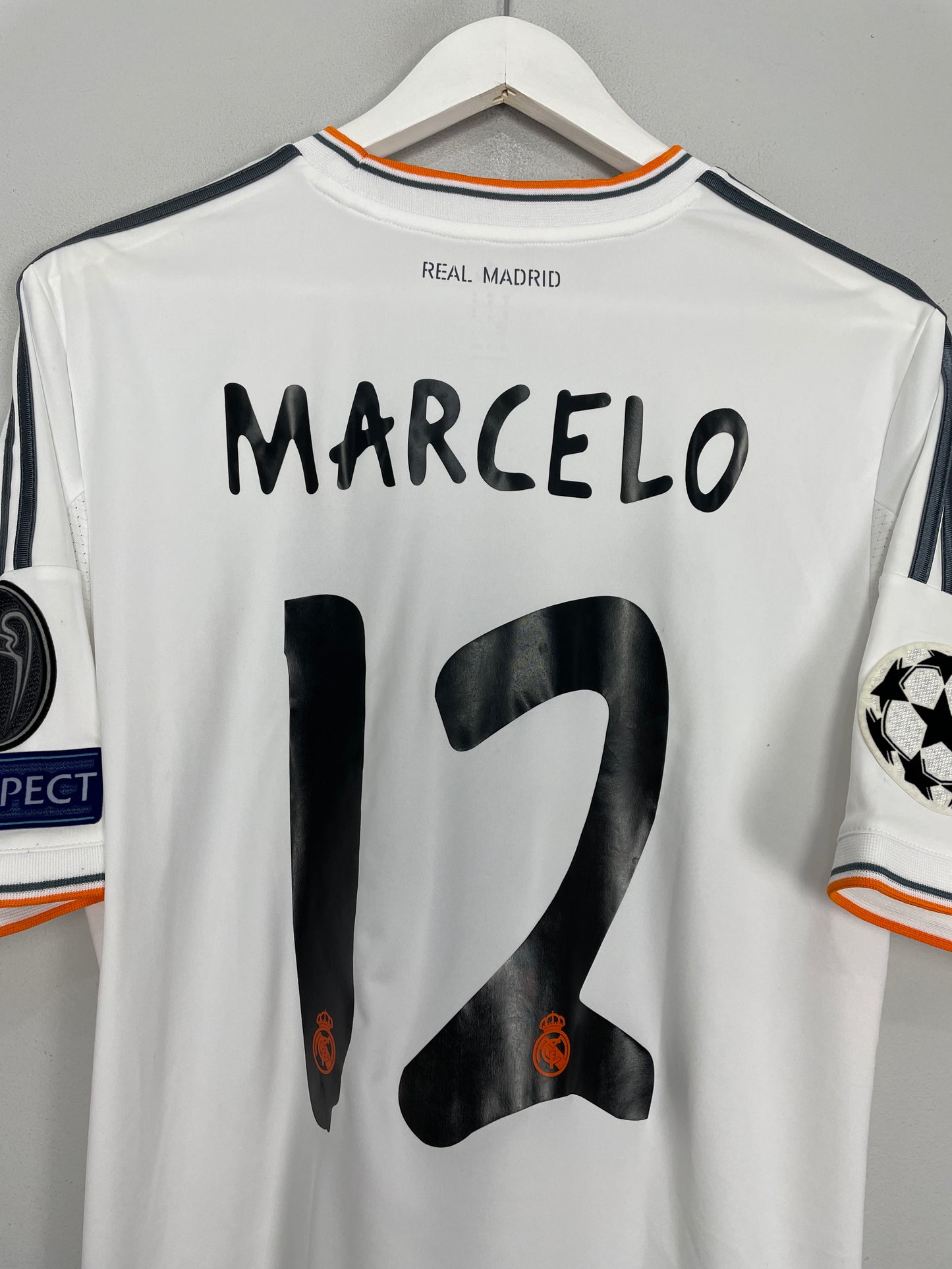 CULT KITS - 2013/14 REAL MADRID MARCELO #12 C/L FINAL HOME SHIRT (M ...