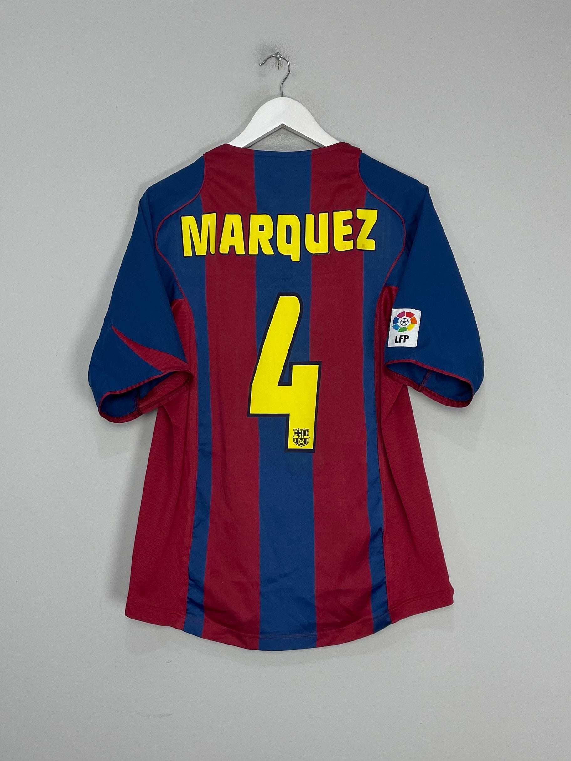 2004/05 BARCELONA MARQUEZ #4 HOME SHIRT (M) NIKE – Cult Kits